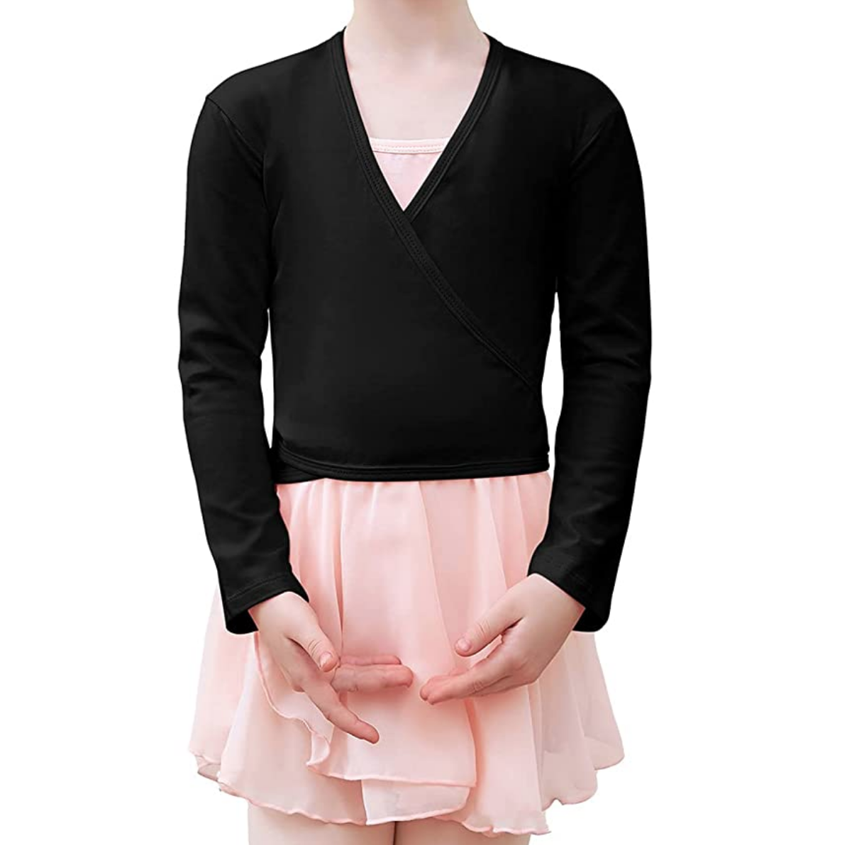 Crossover Ballet wrap Children's Long Sleeve Tops | CK Dancewear